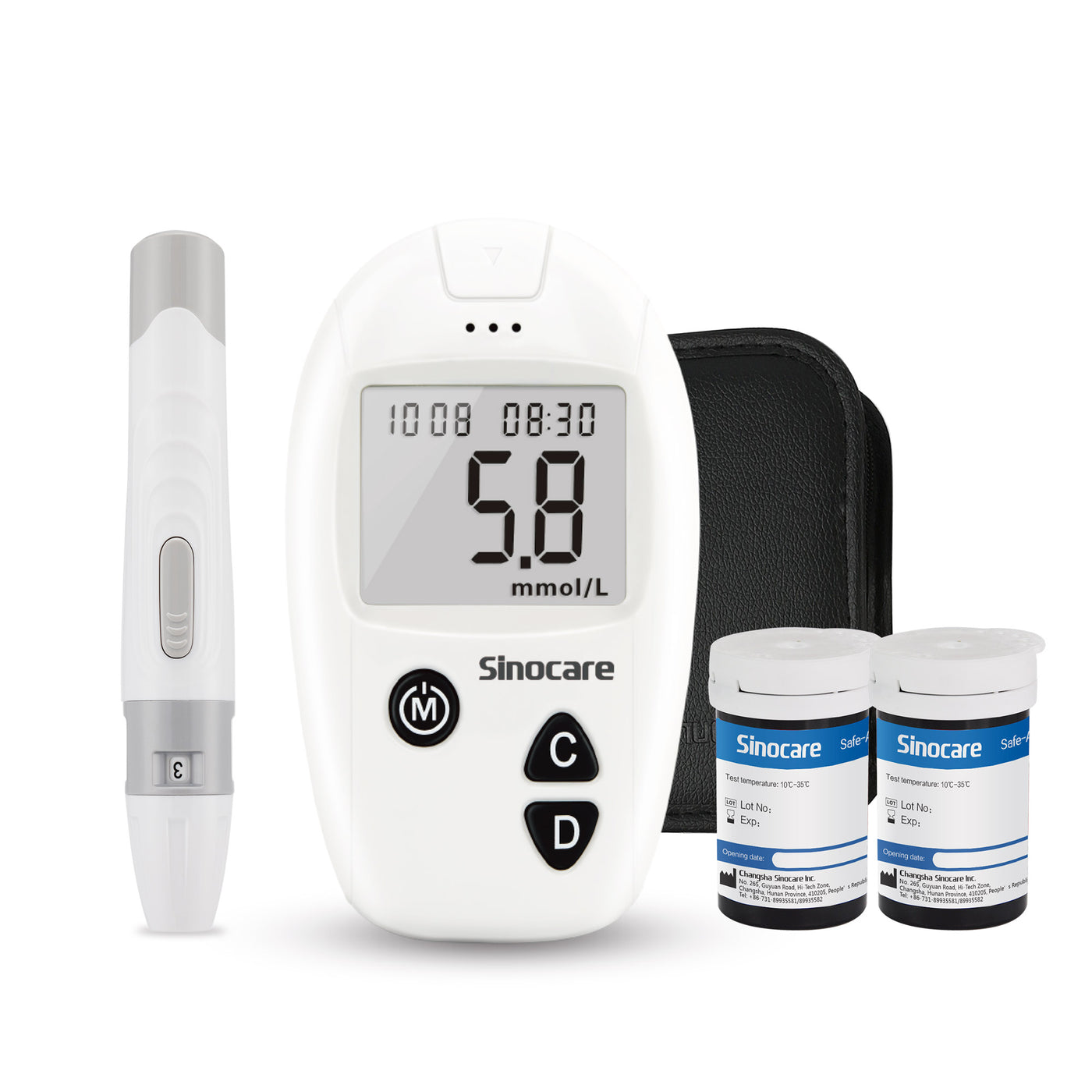 Sinocare Glucometer Blood Glucose Meter Kit | Safe Accu