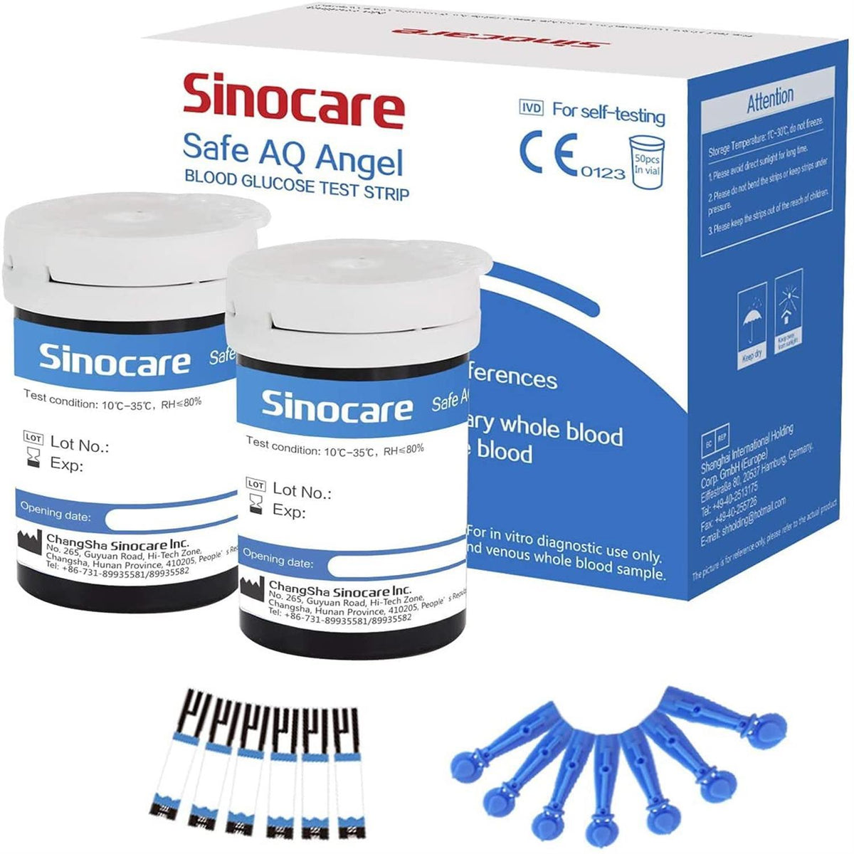 Sinocare Blood Glucose Test Strips & Lancets